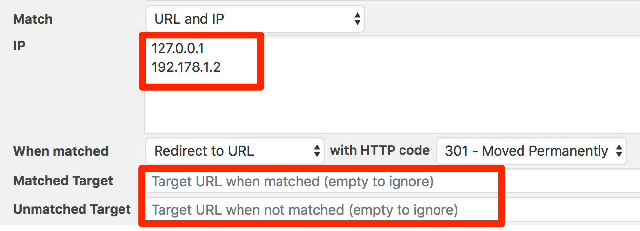 Matching Redirects – Redirection